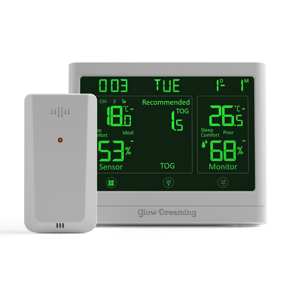 Glow Perfect Sleep Sensor - Sleepwear guide, humidity and thermometer ...