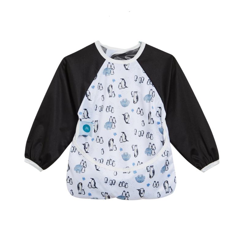 Sleeved Bib Smocks - Antarctica by itti | One Fine Baby