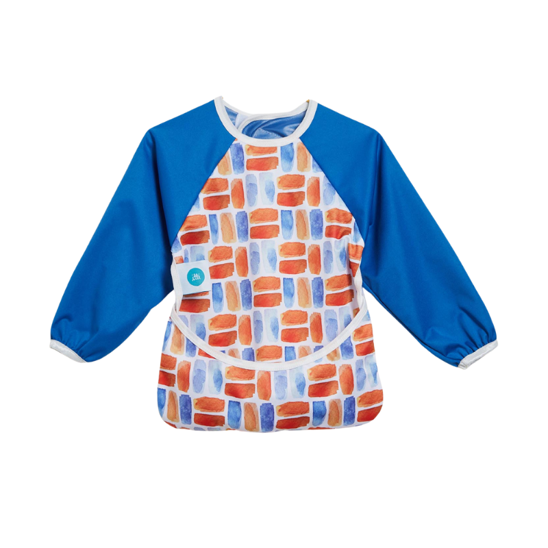 Sleeved Bib Smocks - Flame | One Fine Baby