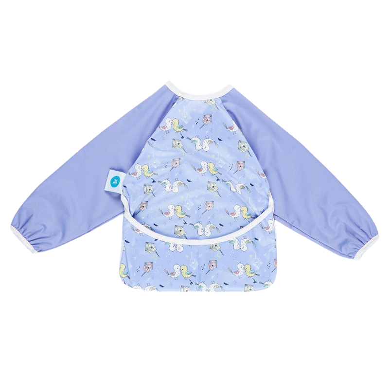 Sleeved Bib Smocks - Love Birds by itti | One Fine Baby