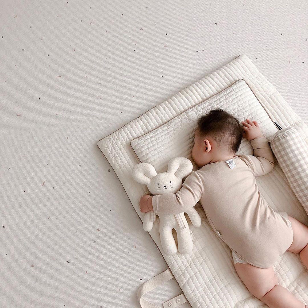 Quilted Nap Bed in Cream by Little Ares | One Fine Baby