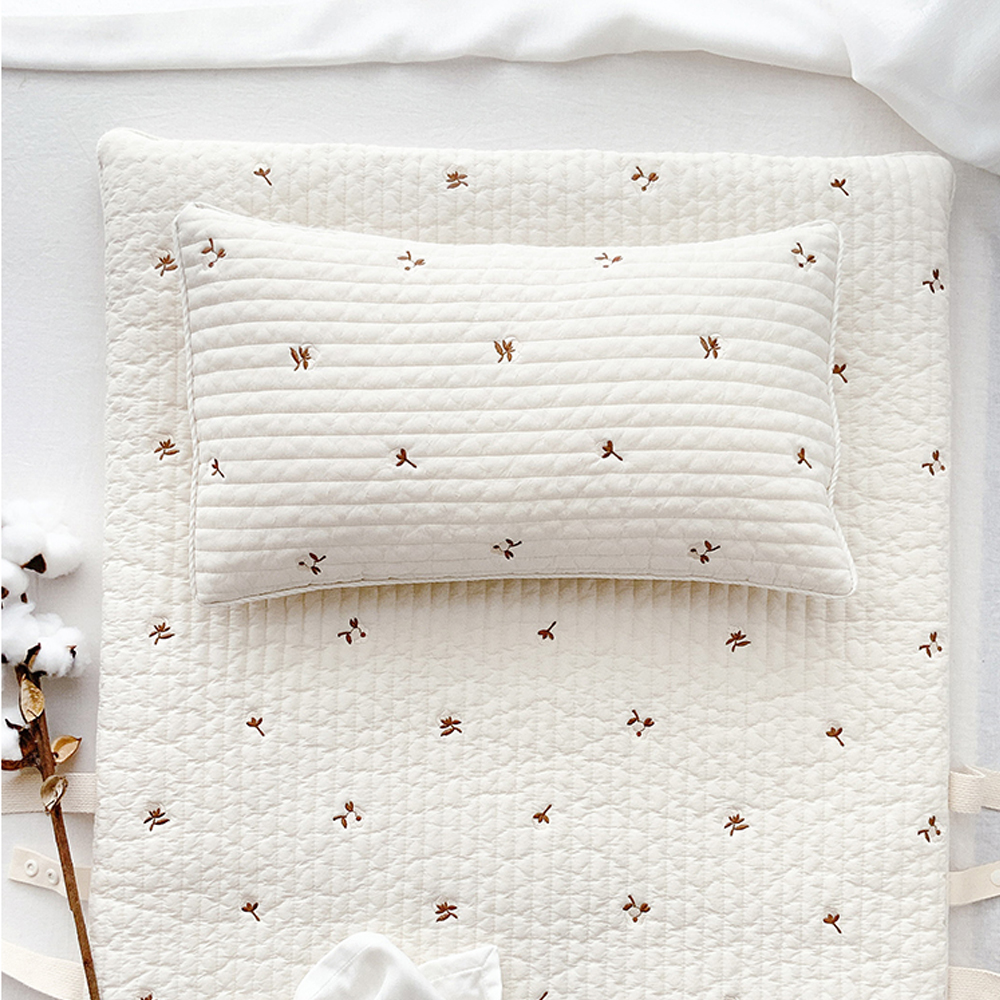 Quilted Nap Bed in Cotton Flower by Little Ares | One Fine Baby