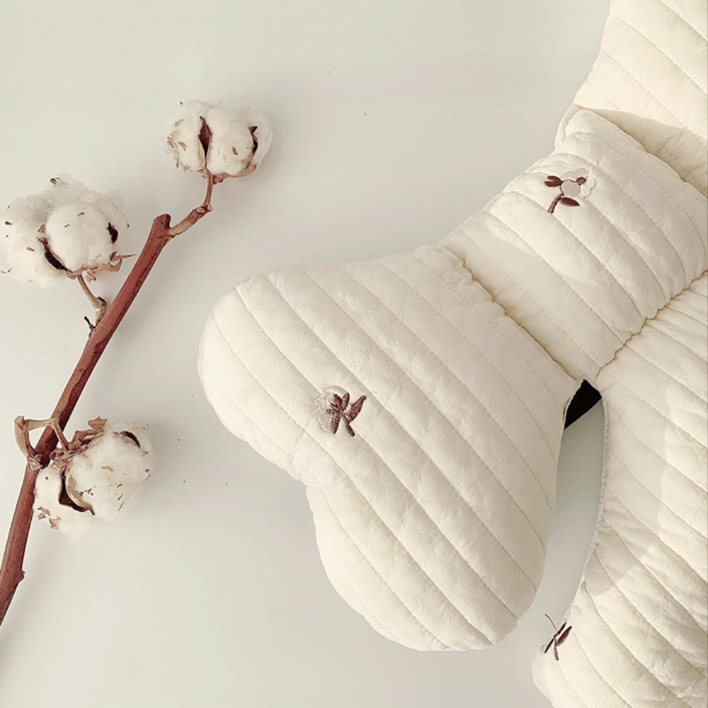 Quilted Pram Liner in Cotton Flower by Little Ares | One Fine Baby
