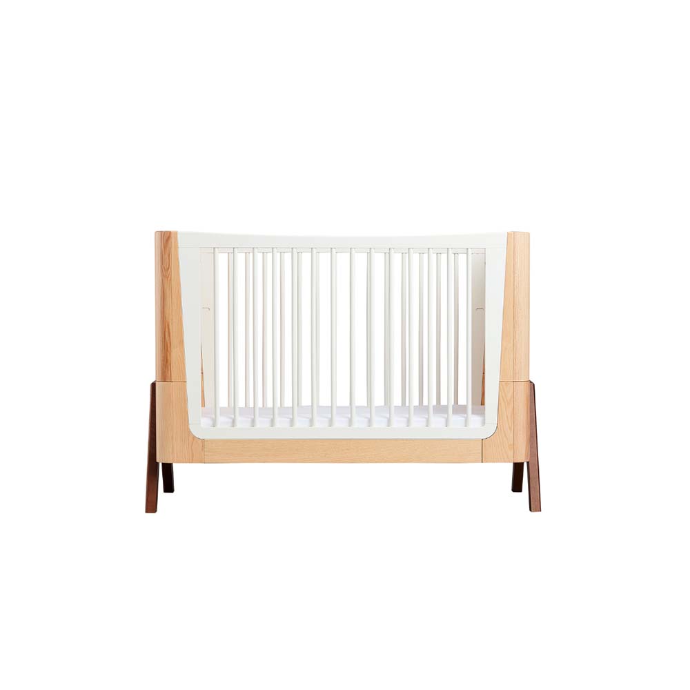 Hera Cot Bed in Natural Ash/Walnut by GAIA Baby Furniture | One Fine Baby