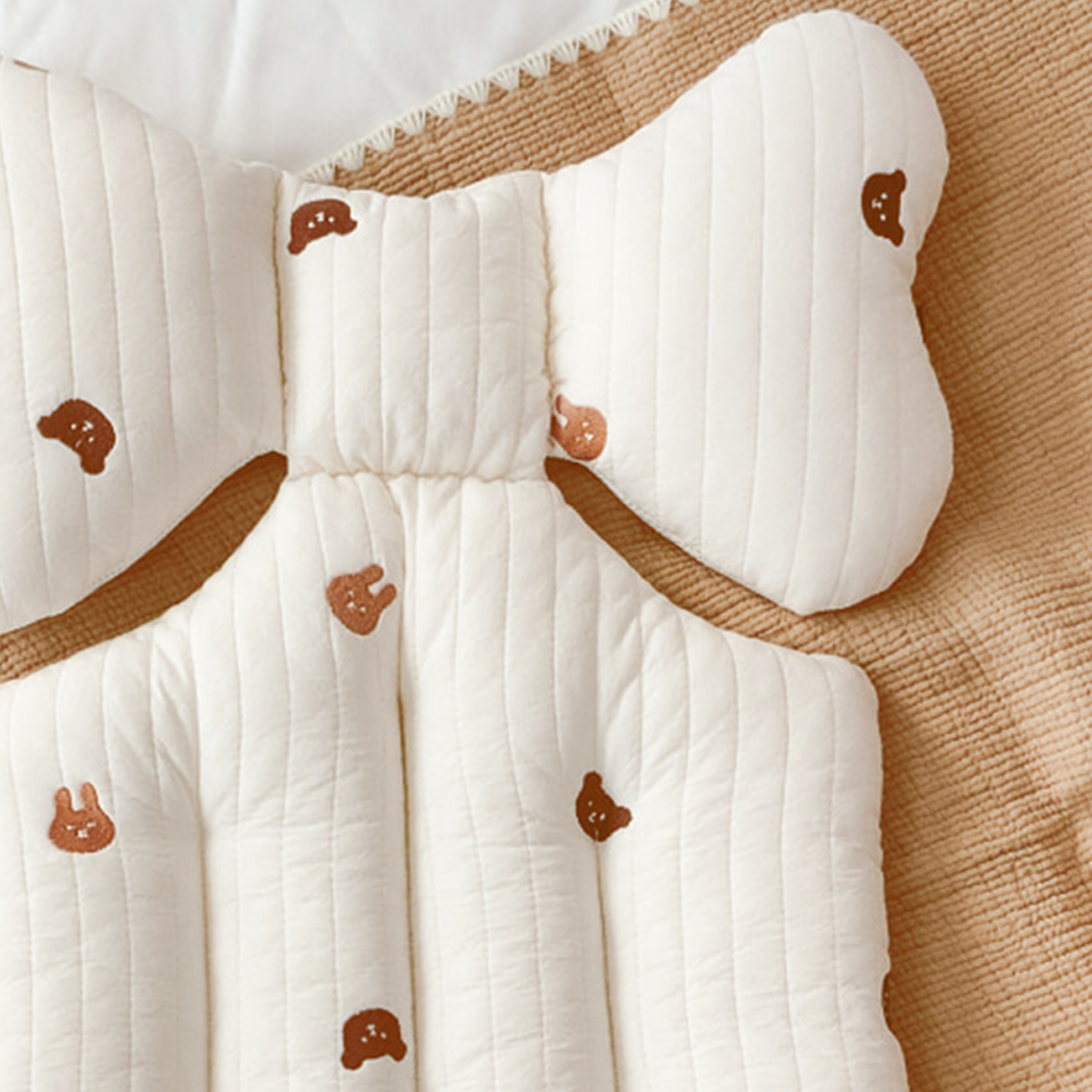 Quilted Pram Liner in Bear Bunny by Little Ares | One Fine Baby