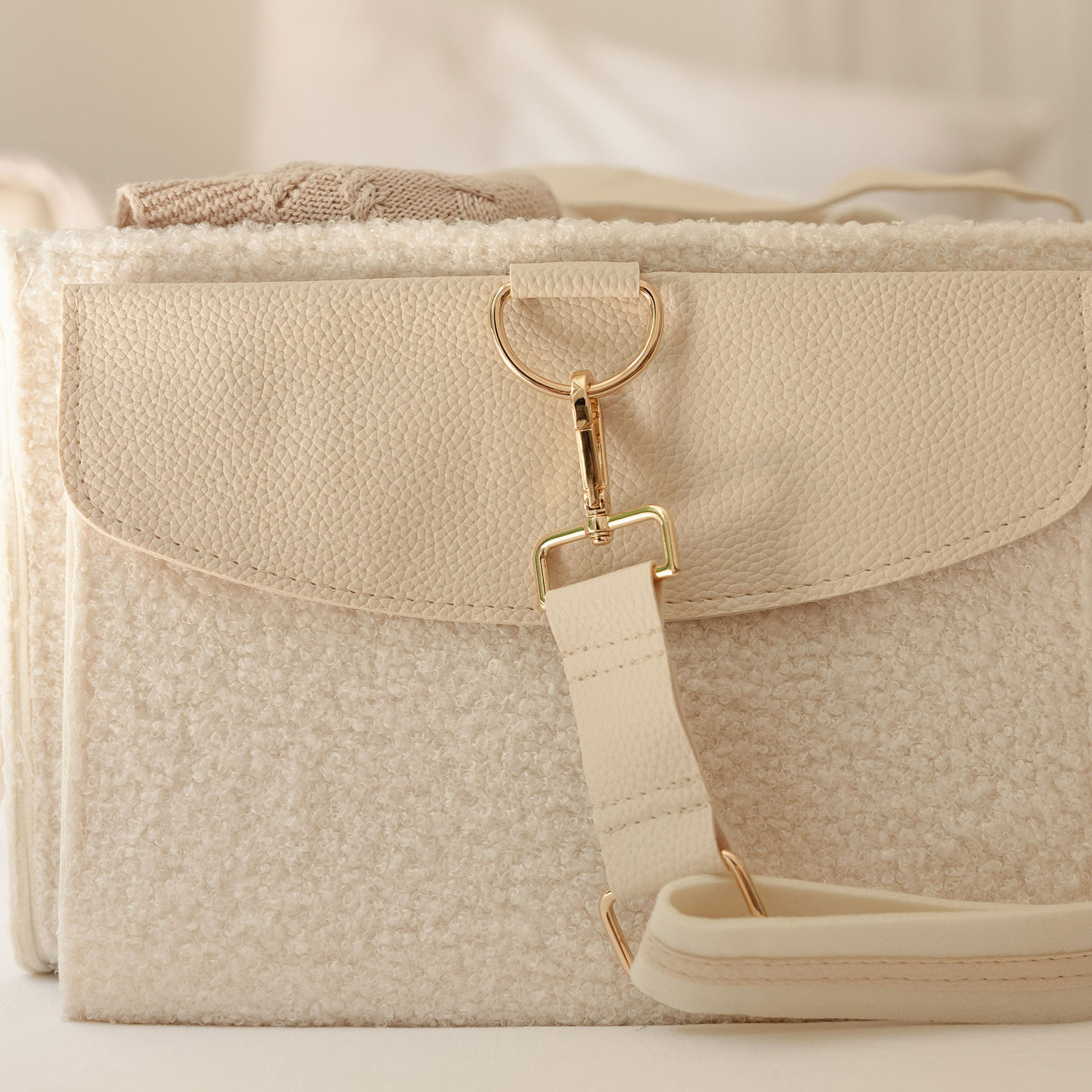 Nappy Caddy XL - Snow by Linen Label | One Fine Baby