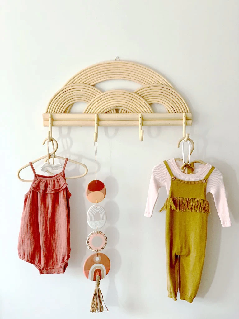 One Fine Baby - Rattan Rainbow Wall Hanging Rack - Medium