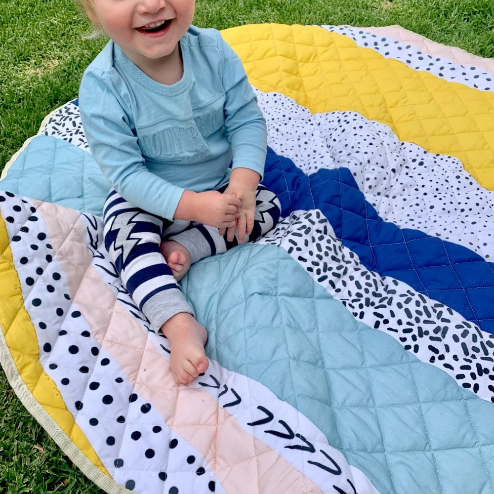 Bebe Lines and Dots Quilted Play Mat by Bebe Luxe | One Fine Baby