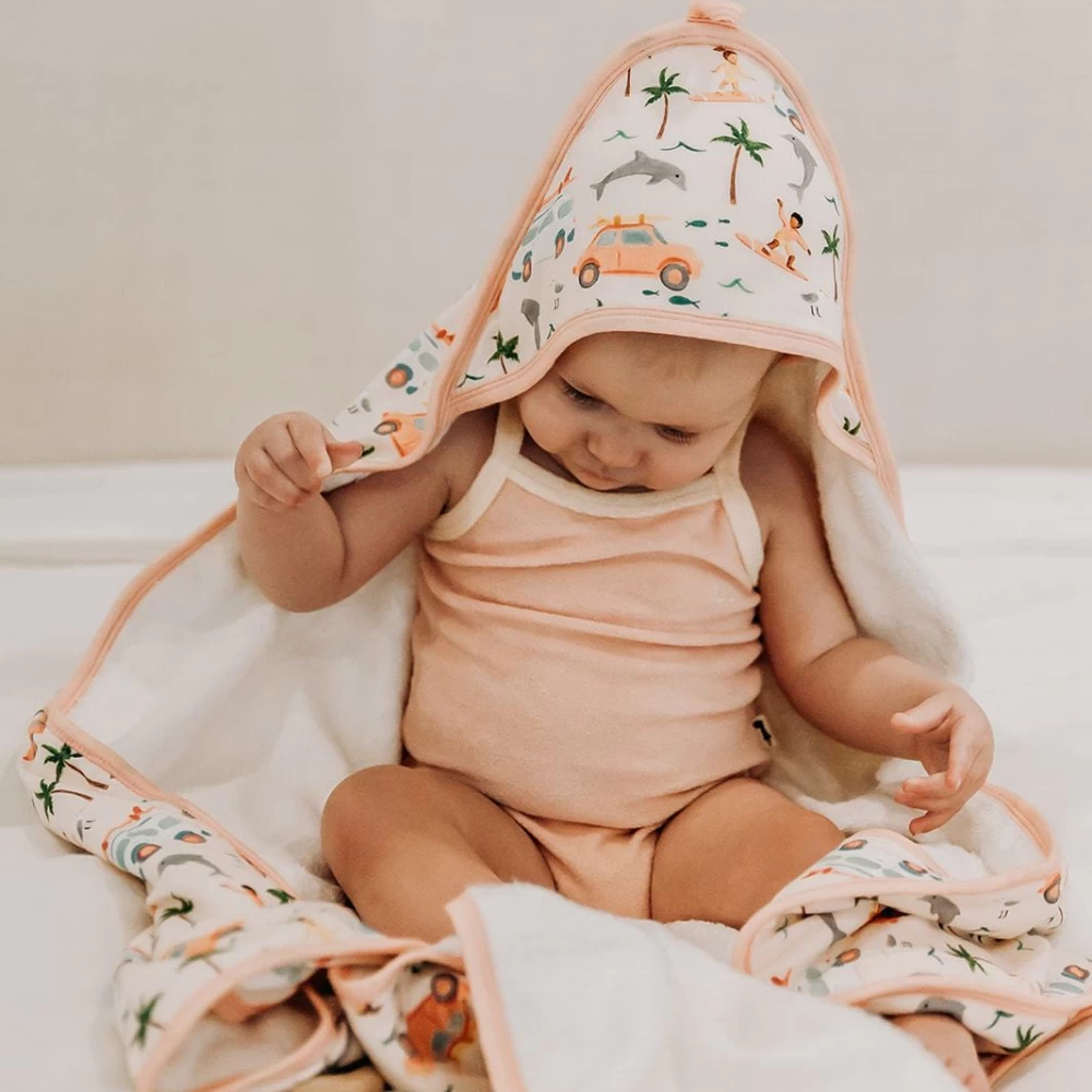 Baby Hooded Towel in Burleigh Babies by Hello Chooki | One Fine Baby