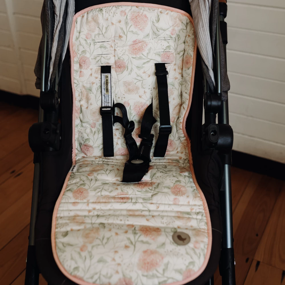 Reversible Pram Liner in Floral by Hello Chooki | One Fine Baby