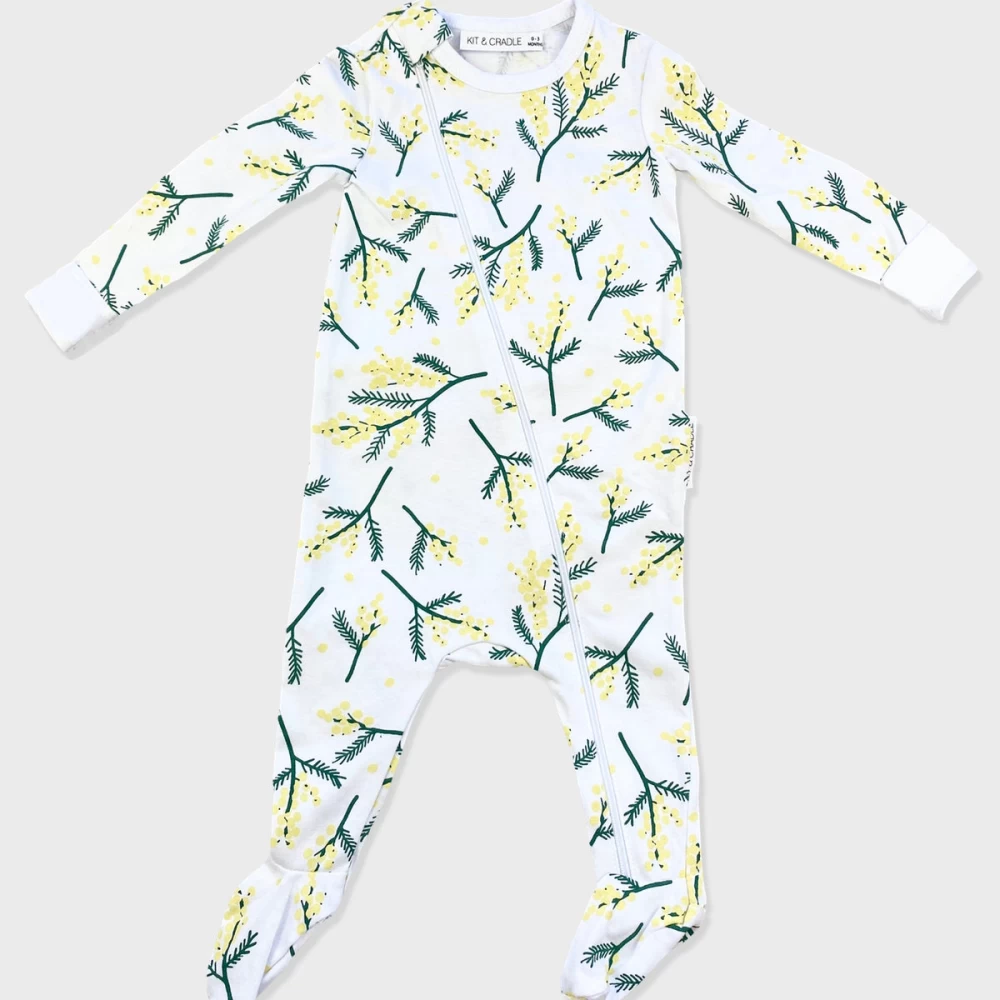 Full Bodysuit in Wattle by Kit & Cradle | One Fine Baby