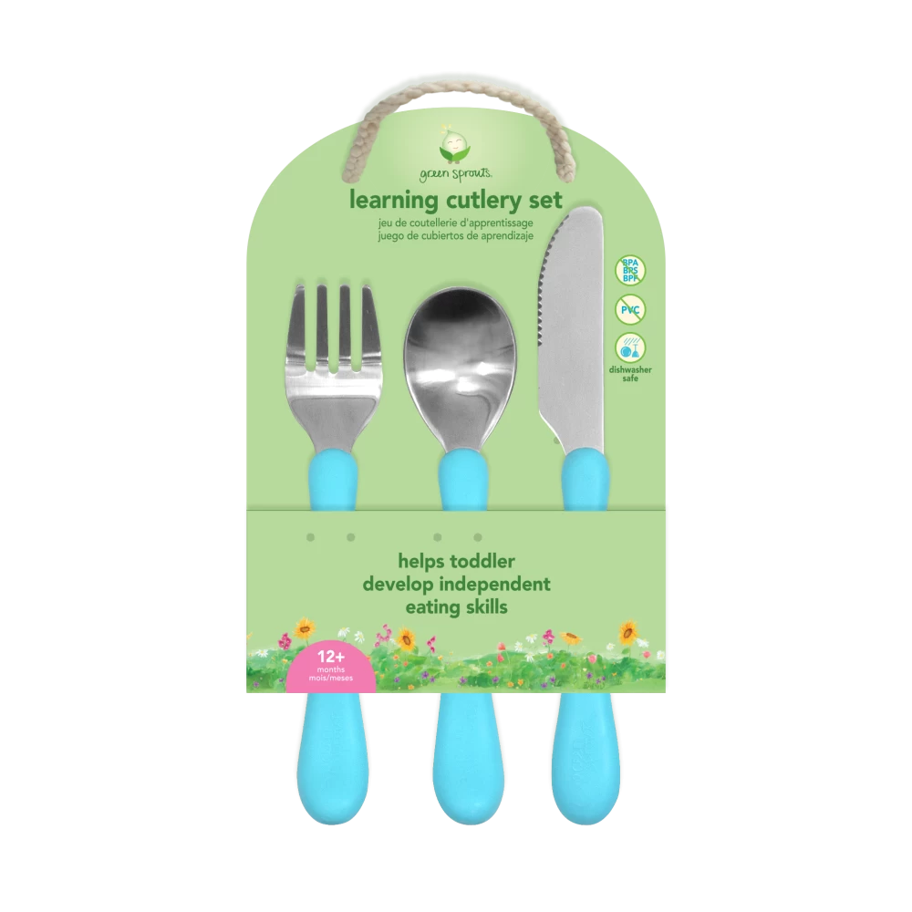 One Fine Baby - Learning Cutlery Set 12mo+ in Aqua
