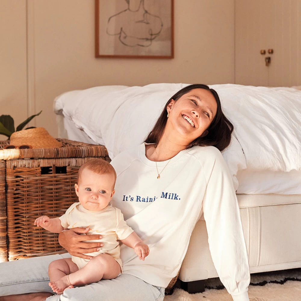 Raining Milk Sweatshirt by OMM Label | One Fine Baby