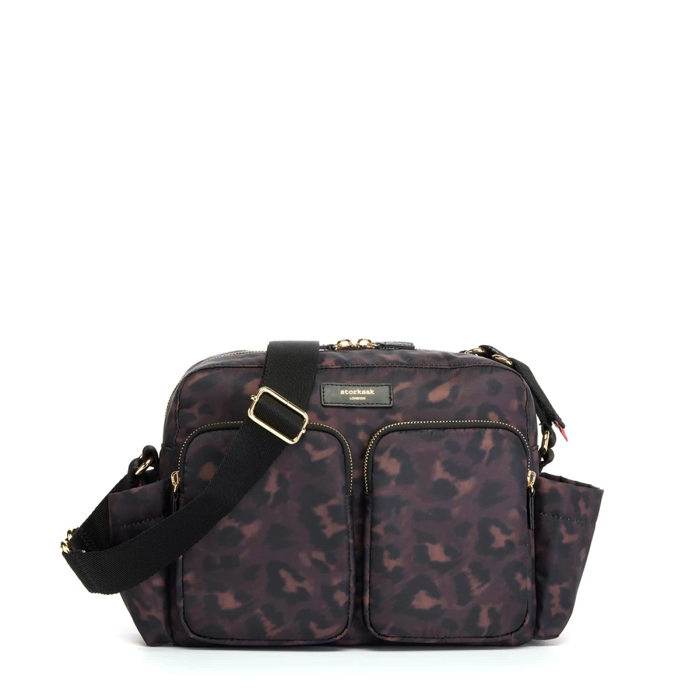Alyssa Leopard Stroller Bag by Storksak | One Fine Baby
