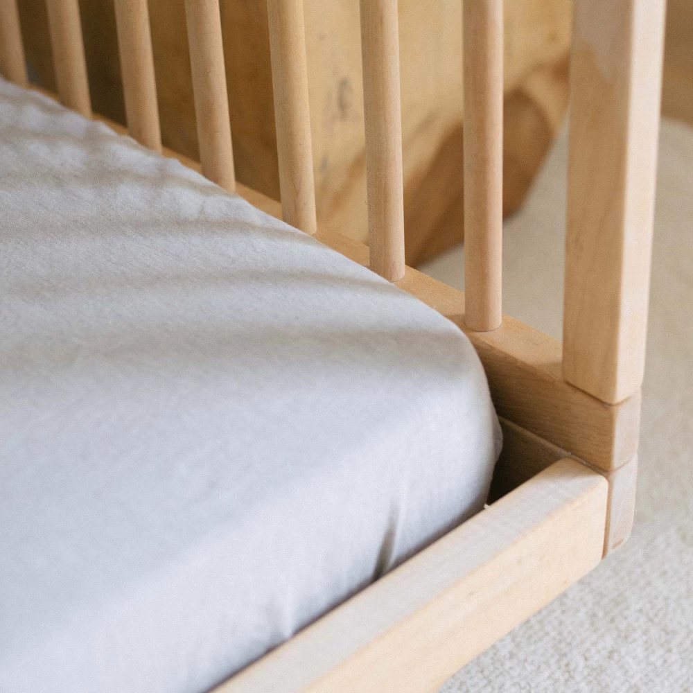 French Linen Cot Sheet - Natural by Warren Hill | One Fine Baby