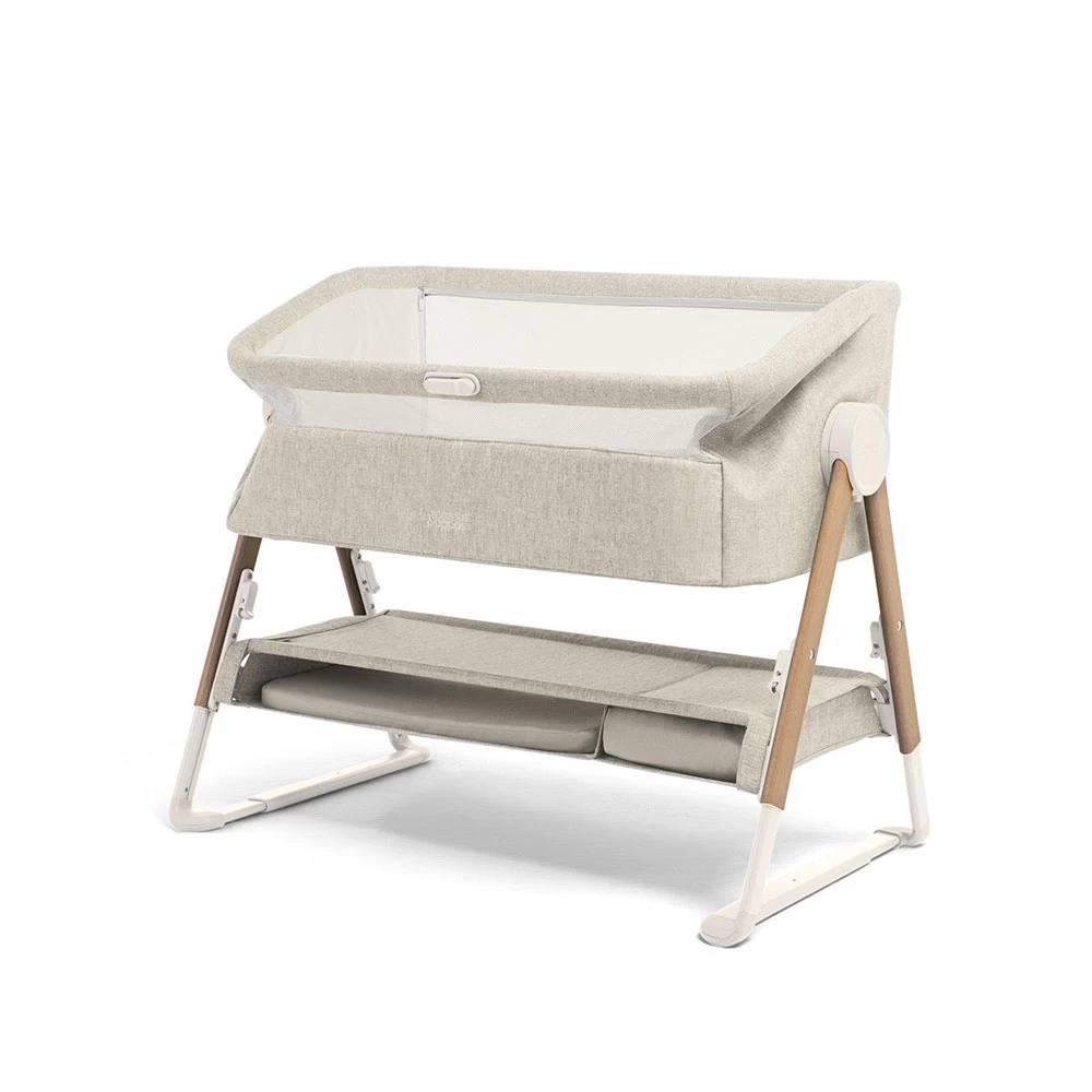 Lua Bedside Crib in Beige - One Fine Baby